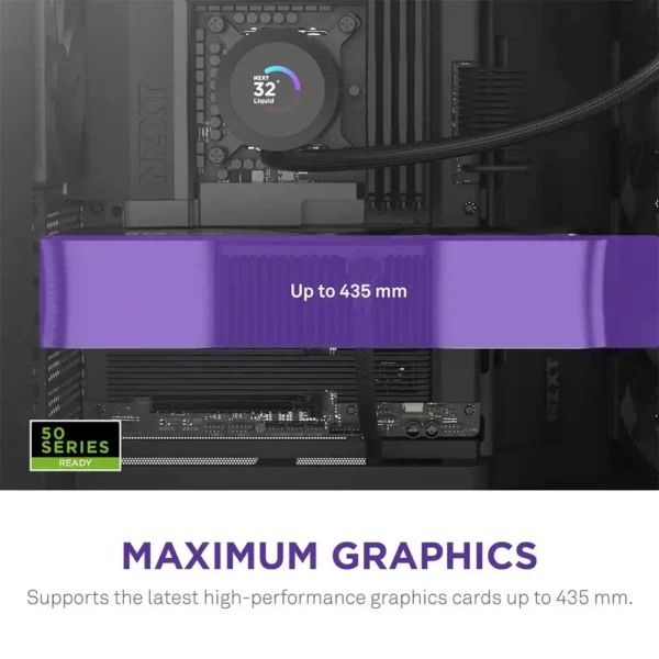NZXT H9 Flow Dual Chamber Mid Tower ATX Airflow Cabinet Black (CM-H92FB-01)