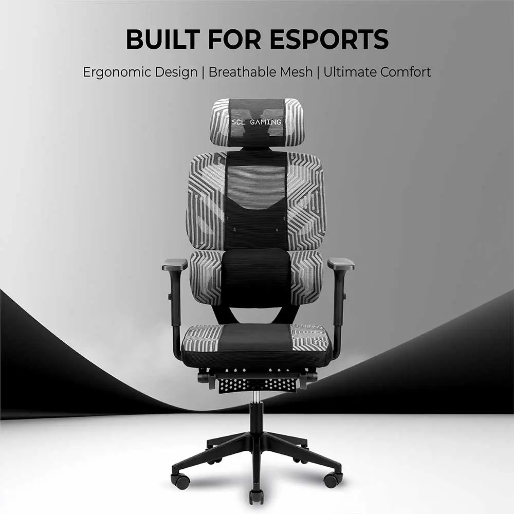 Super Hyper 1.0 Gaming Chair With Footrest Black |SCL Gaming