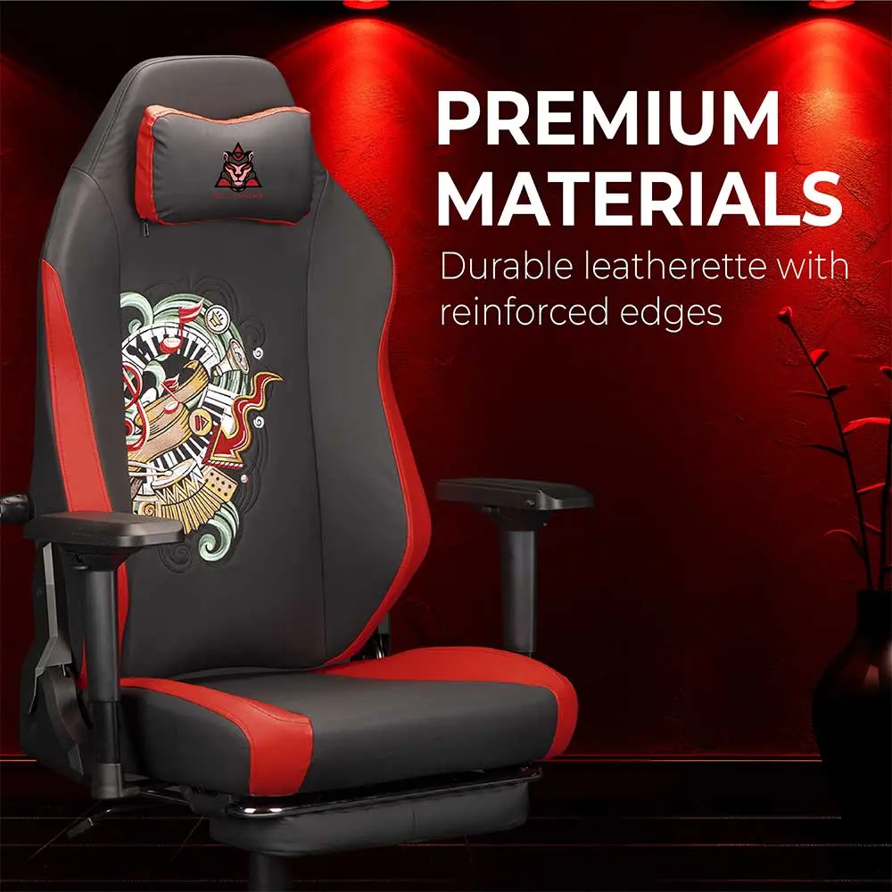 Super Nova 1.0 Gaming Chair With Footrest Red | SCL Gaming