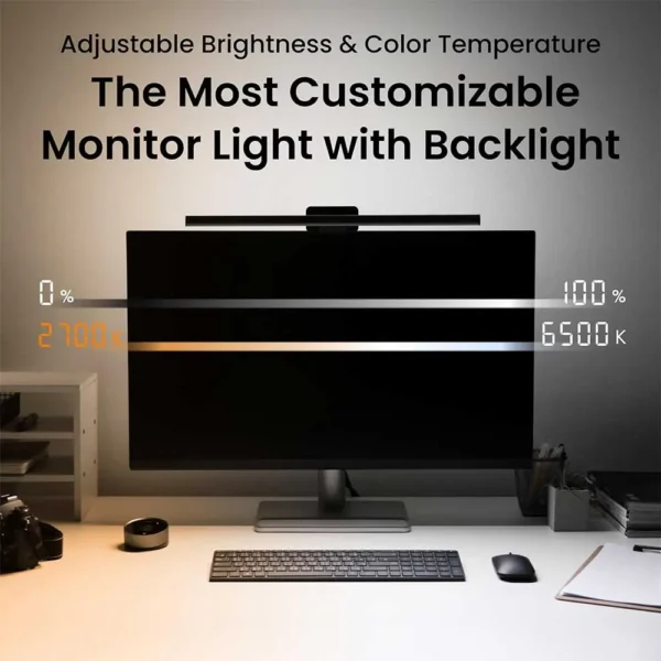 BenQ ScreenBar Halo 2 LED Monitor Light, Wireless Controller & Backlight