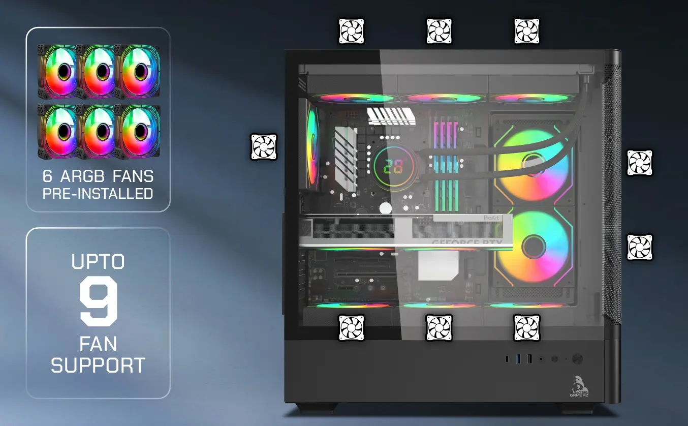 TAG Aurora M Micro ATX Mid Tower Gaming Cabinet