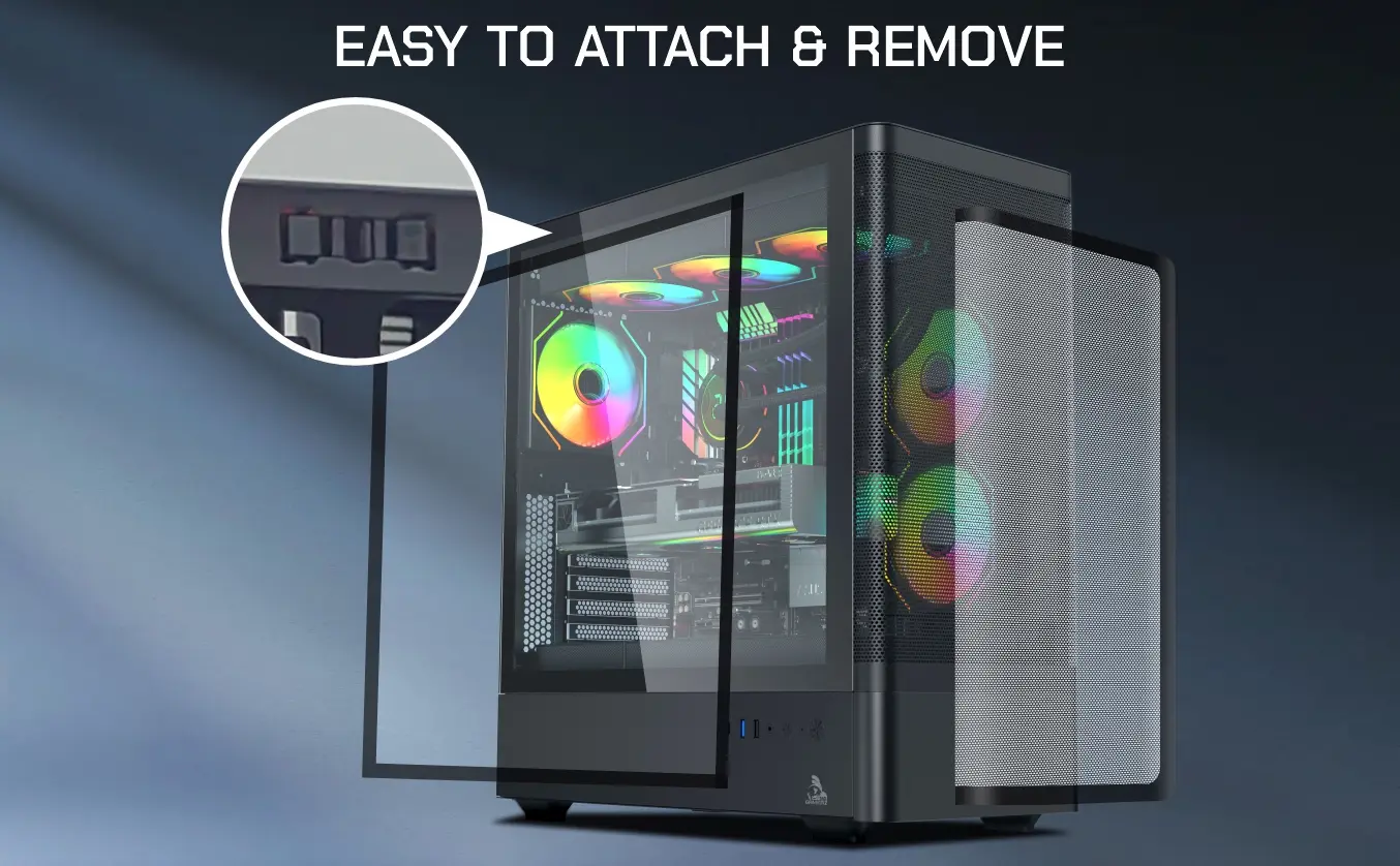 TAG Aurora M Micro ATX Mid Tower Gaming Cabinet