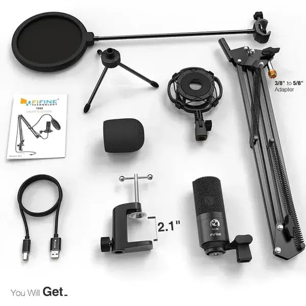 FIFINE T669 USB Microphone Condenser Kit